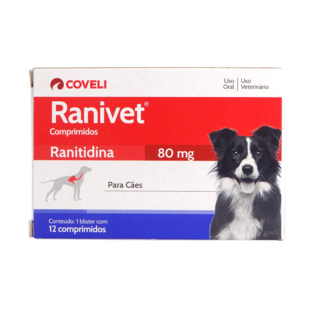 Ranivet 80mg Coveli 12 comprimidos – Pet Ponte Rasa